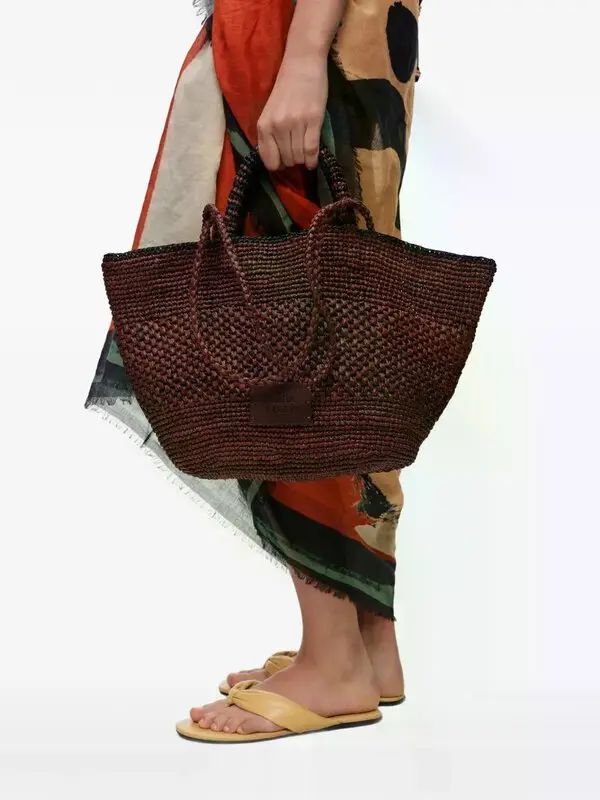 Bimba Y Lola Large Woven Shoulder Bag - Brown