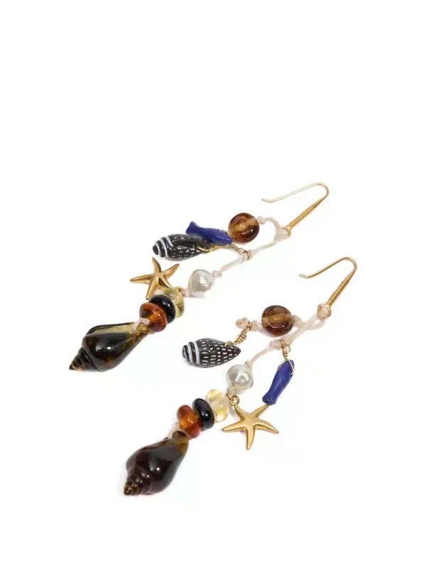 Bimba Y Lola Resin Shell Drop Earrings