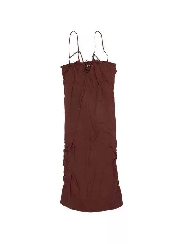 Bimba Y Lola Crinkled Effect Ruched Dress - Brown