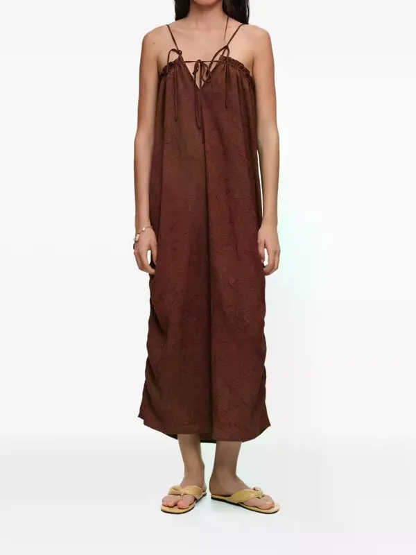 Bimba Y Lola Crinkled Effect Ruched Dress