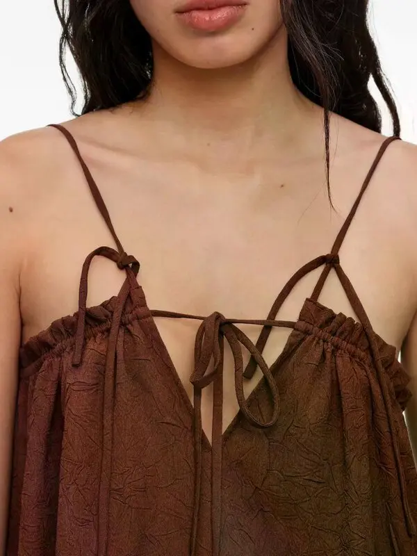 Bimba Y Lola Crinkled Effect Ruched Dress