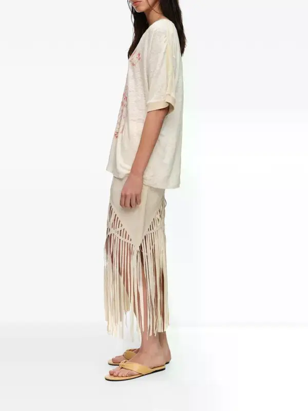 Bimba Y Lola Fringe Trim Skirt