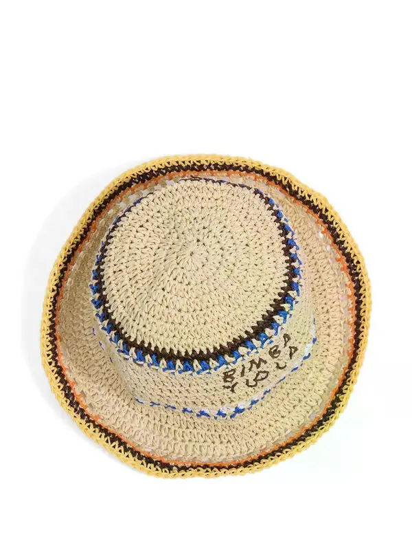 Bimba Y Lola Crochet Knit Logo Embroidered Bucket Hat