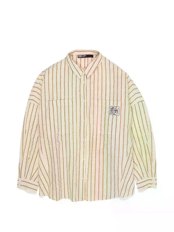 Bimba Y Lola Striped Cotton Blend Shirt