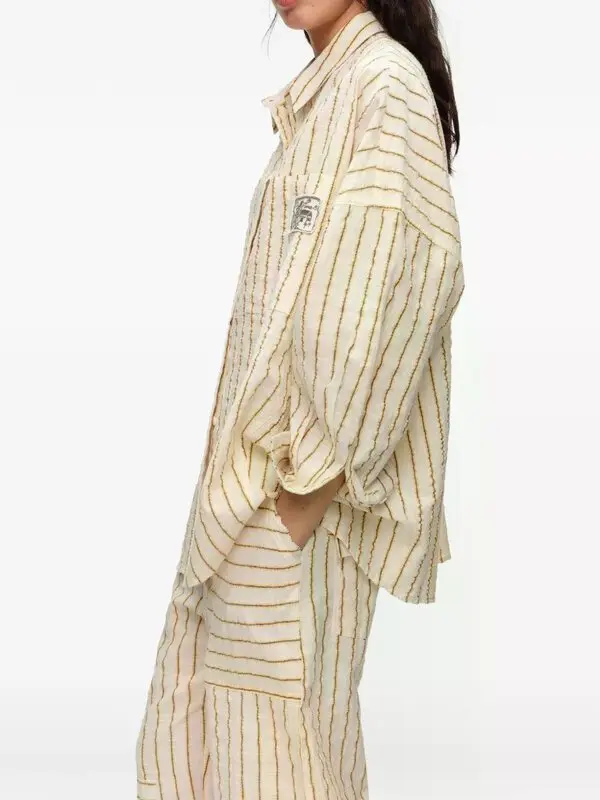 Bimba Y Lola Striped Cotton Blend Shirt