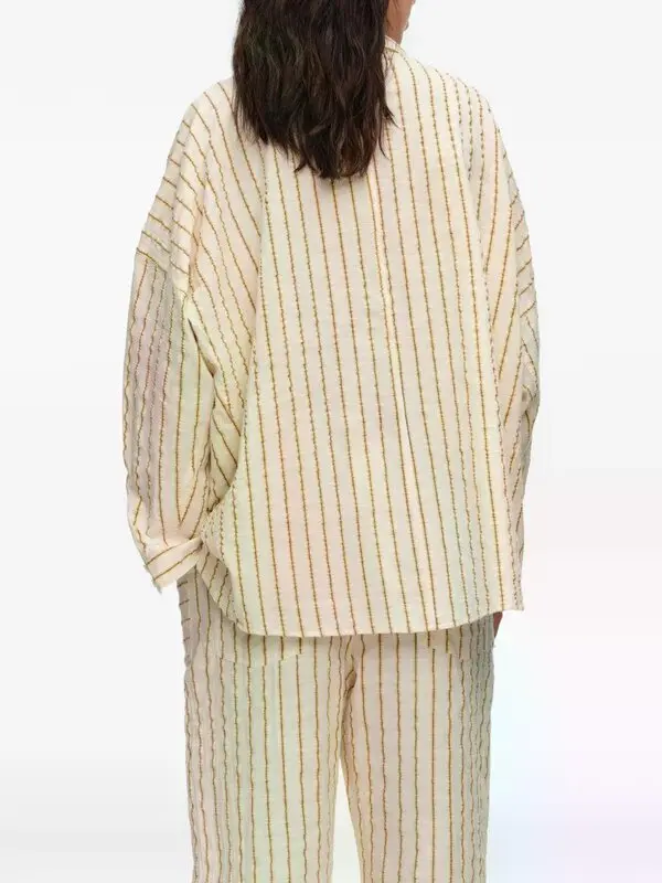 Bimba Y Lola Striped Cotton Blend Shirt