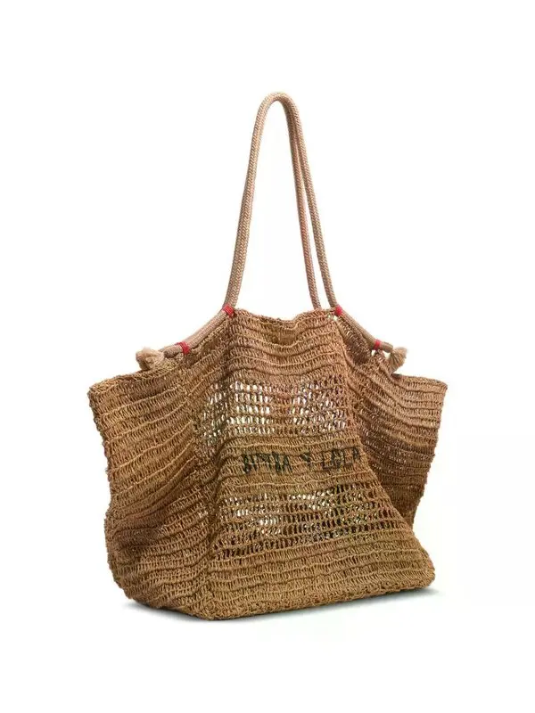 Bimba Y Lola Raffia-effect Tote Bag