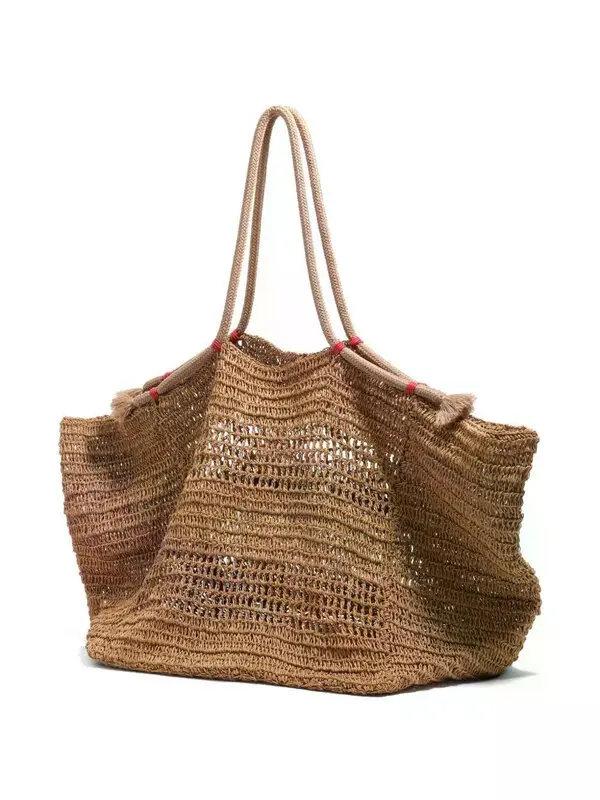 Bimba Y Lola Raffia-effect Tote Bag