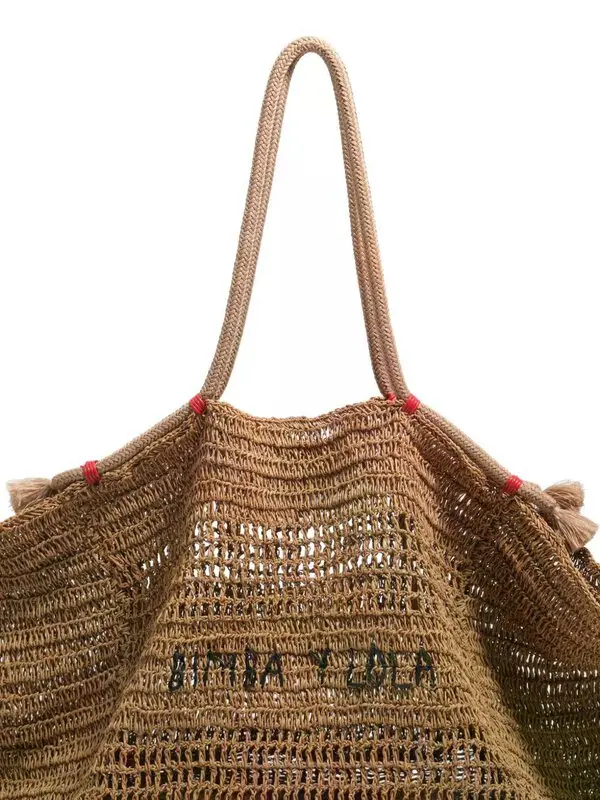 Bimba Y Lola Raffia-effect Tote Bag
