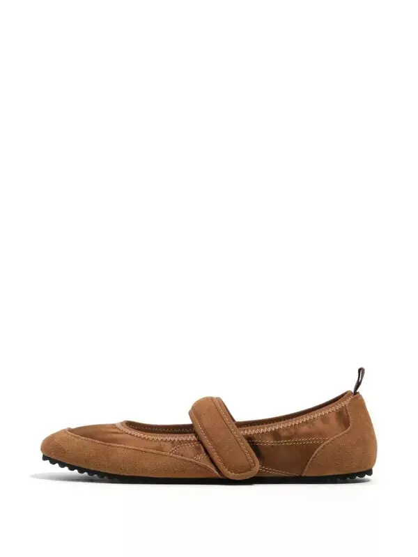 Bimba Y Lola Touch-strap Ballet Flats - Brown