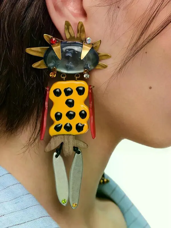Bimba Y Lola Matte Finish Drop Earrings