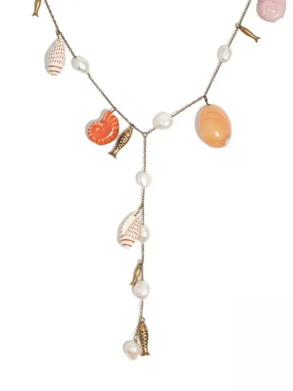 Bimba Y Lola Pearl-embellished Charm Necklace
