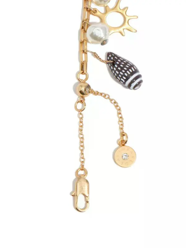 Bimba Y Lola Charm Bracelet With Pearls And Seashell Motifs