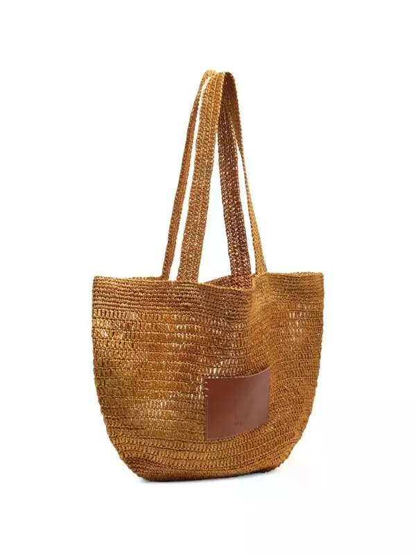 Bimba Y Lola Large Plaited Tote Bag - Brown