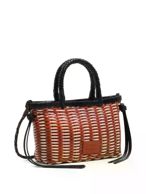 Bimba Y Lola Woven-leather Mini Tote Bag