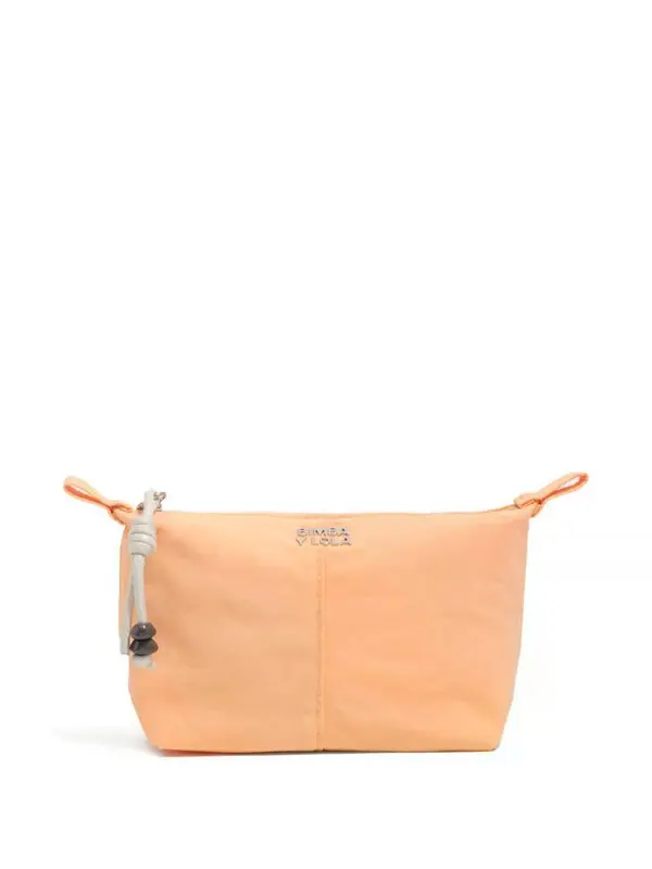 Bimba Y Lola Small Logo-plaque Makeup Bag - Orange