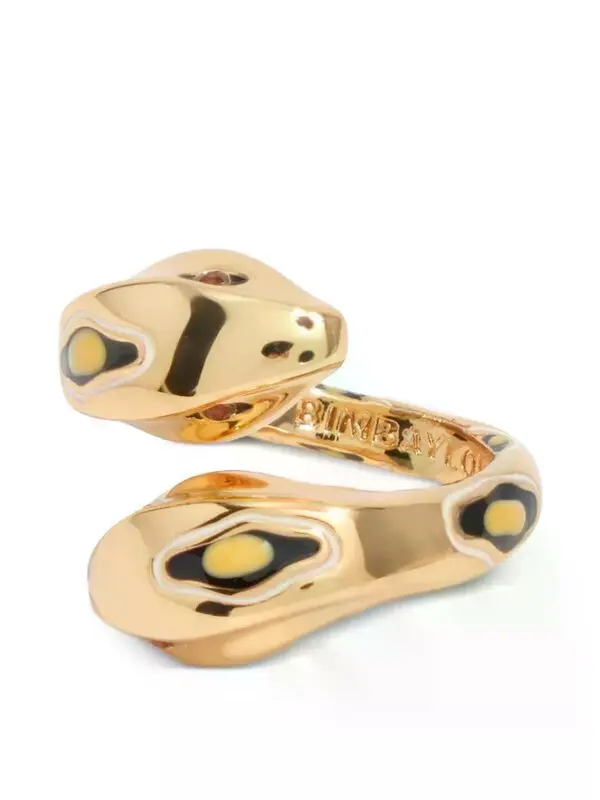 Bimba Y Lola Enamel Detail Snake Head Ring