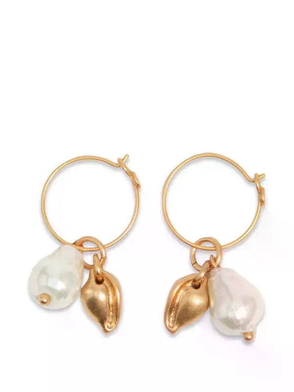 Bimba Y Lola Seashell Hoop Earrings
