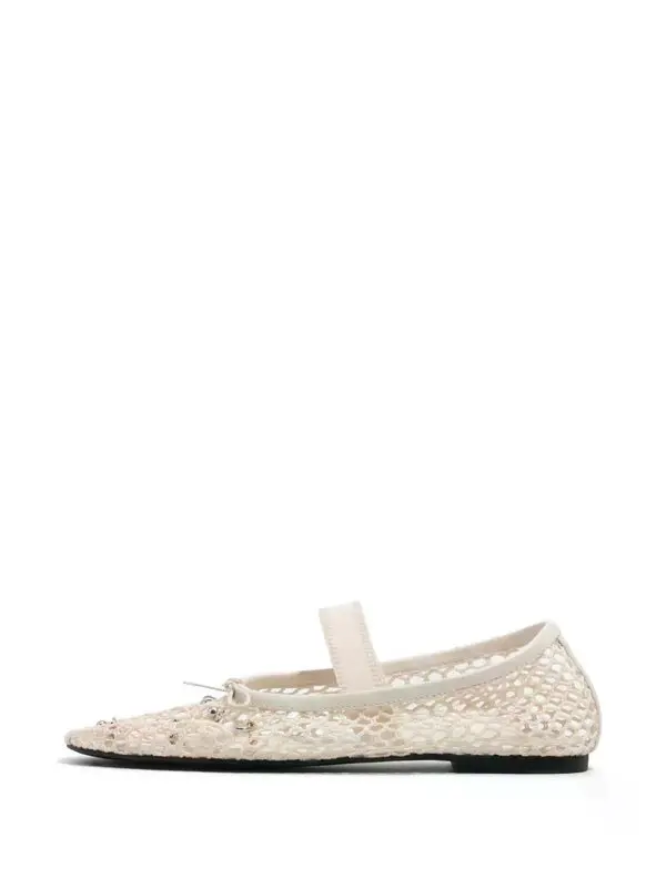 Bimba Y Lola Embellished Mesh Ballet Flats