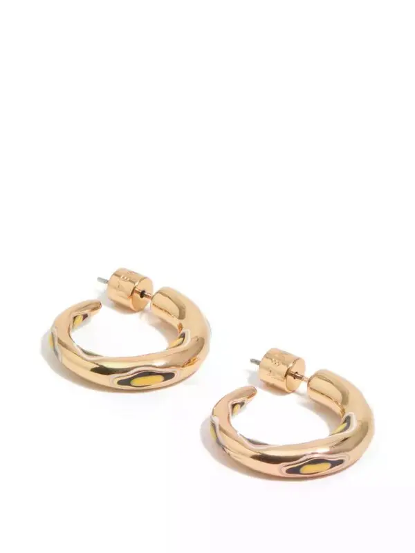 Bimba Y Lola Enamel Hoop Earrings
