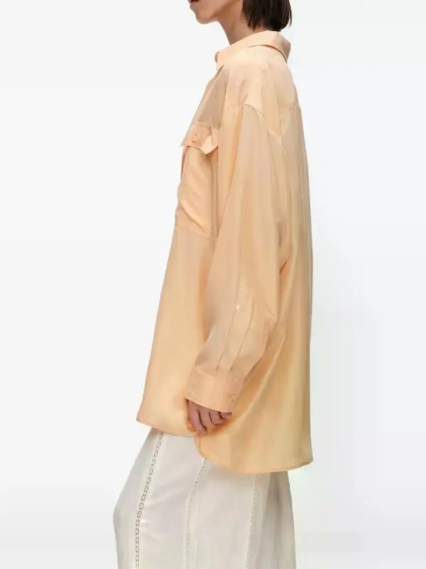 Bimba Y Lola Silk Shirt With Flap Pockets