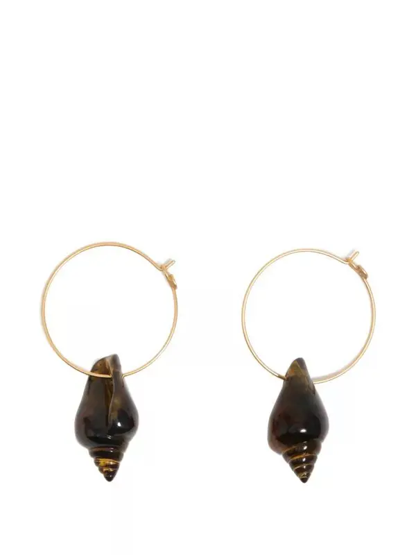 Bimba Y Lola Seashell Hoop Earrings