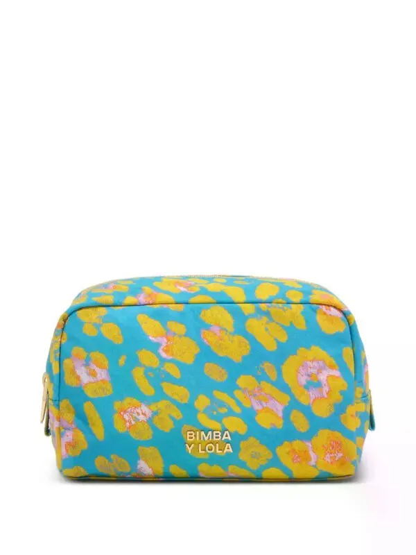 Bimba Y Lola Leopard Print Make-up Bag - Blue
