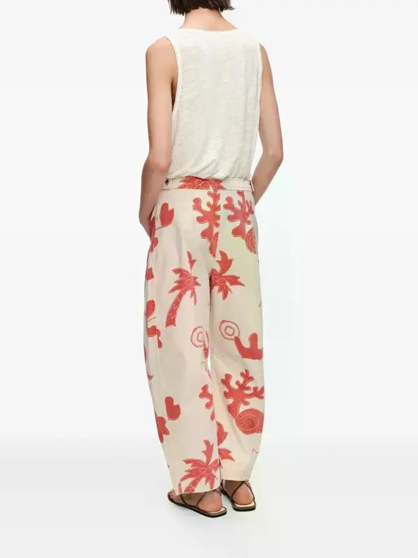 Bimba Y Lola Barrel Graphic-print Trousers
