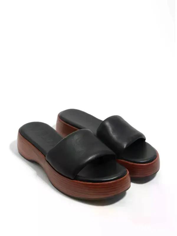 Bimba Y Lola Leather Platform Sandals