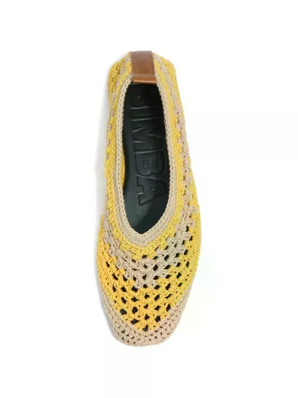 Bimba Y Lola Crochet-knit Ballet Flats