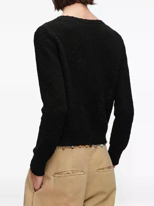 Bimba Y Lola Embellished Open-knit Cardigan