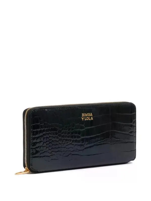 Bimba Y Lola Croc-effect Patent Wallet