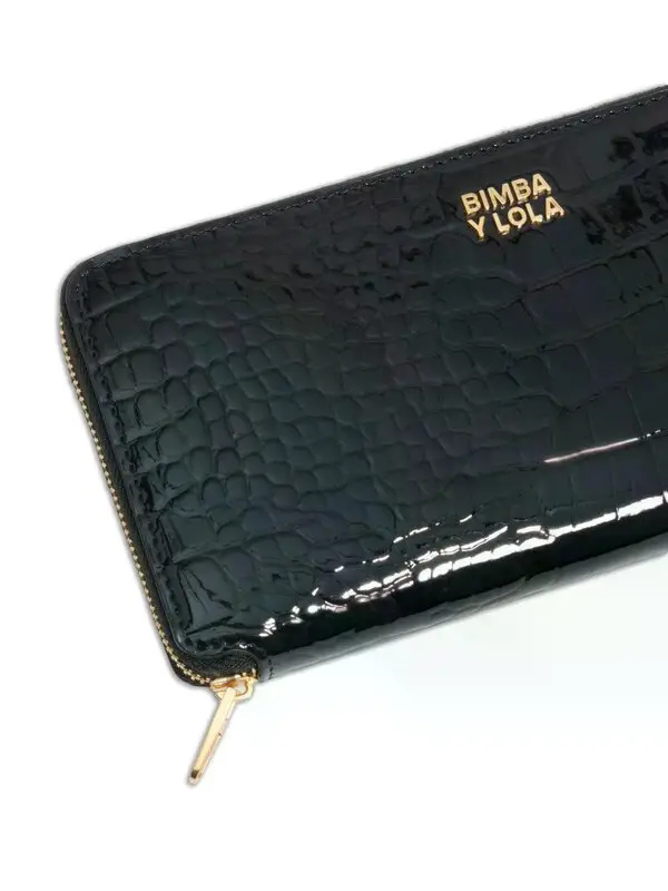 Bimba Y Lola Croc-effect Patent Wallet