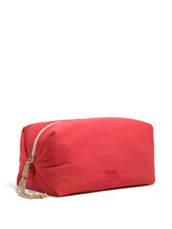 Bimba Y Lola Embroidered Logo Make-up Bag - Red