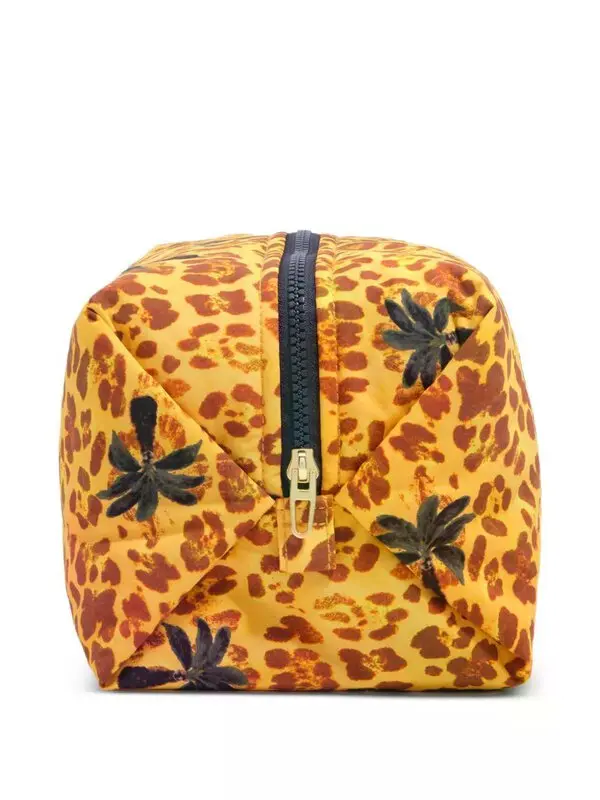 Bimba Y Lola Large Leopard And Palm Print Pouch