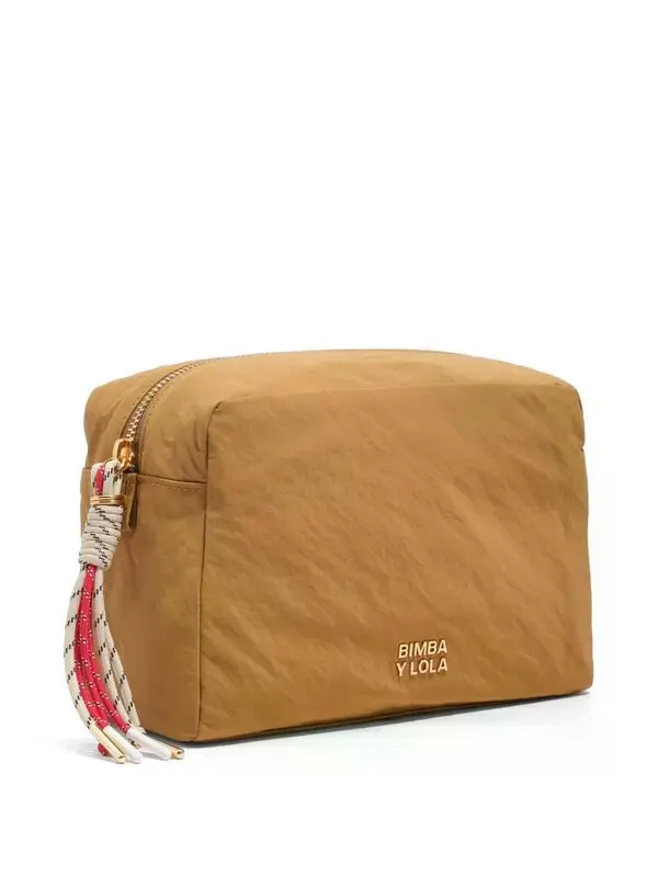 Bimba Y Lola Logo Plaque Rope Puller Make-up Bag - Neutrals