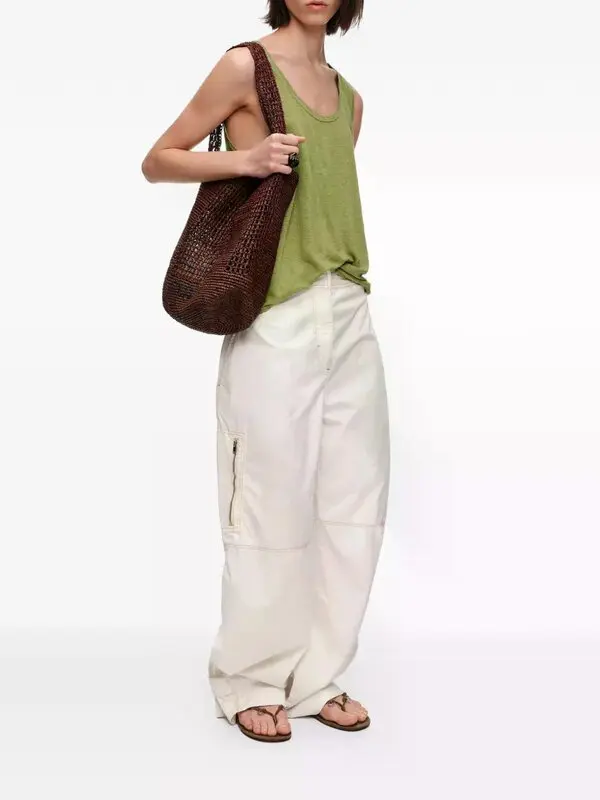 Bimba Y Lola Slub-texture Raw-cut Top