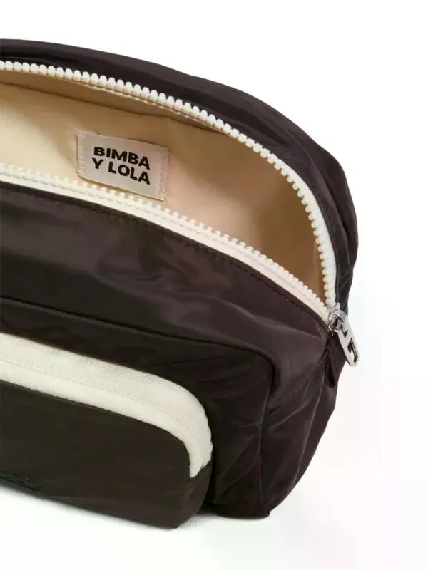 Bimba Y Lola Logo Embroidered Zip-up Bag