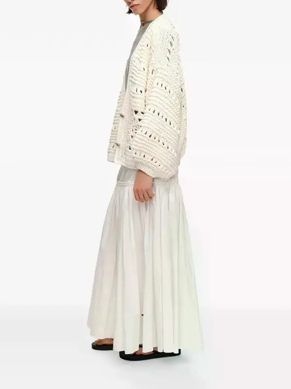 Bimba Y Lola Crochet-knit Floral Cardigan - White