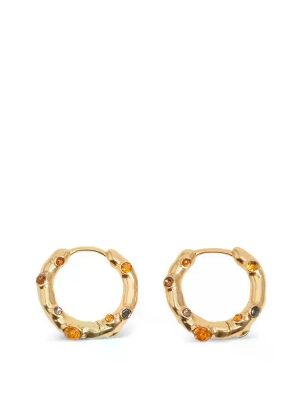 Bimba Y Lola Crystal Embellished Hoop Earrings