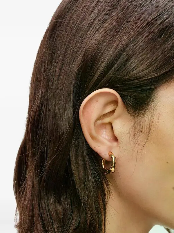 Bimba Y Lola Crystal Embellished Hoop Earrings