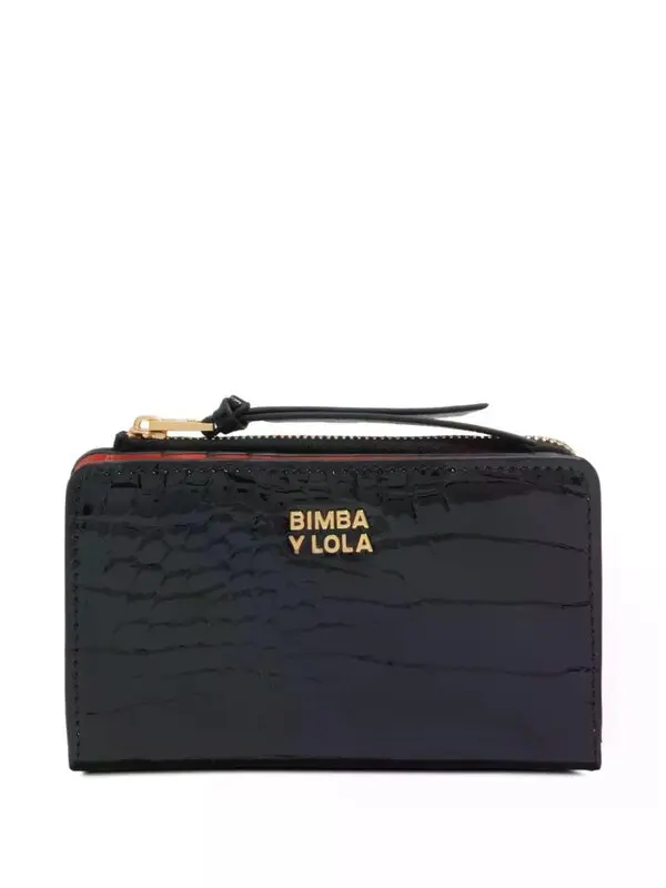 Bimba Y Lola Croc-effect Patent Wallet