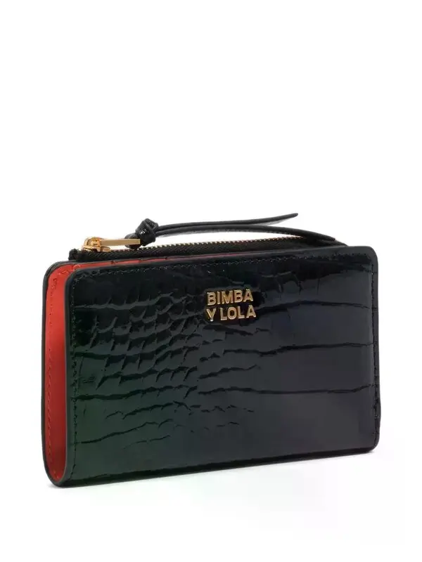 Bimba Y Lola Croc-effect Patent Wallet