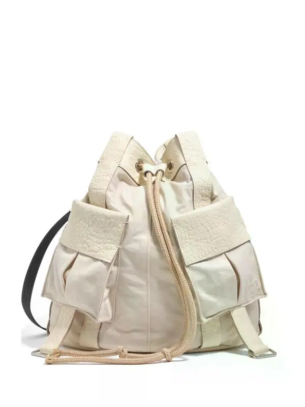 Bimba Y Lola Large Drawstring Bucket Bag - Neutrals