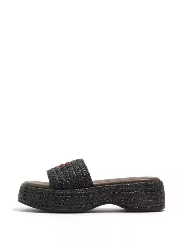 Bimba Y Lola Raffia Platform Sandals