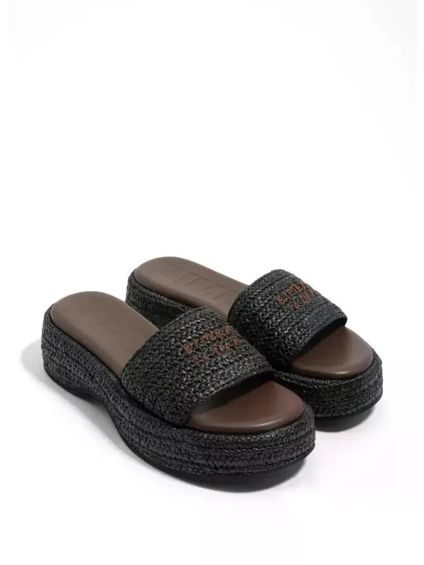 Bimba Y Lola Raffia Platform Sandals