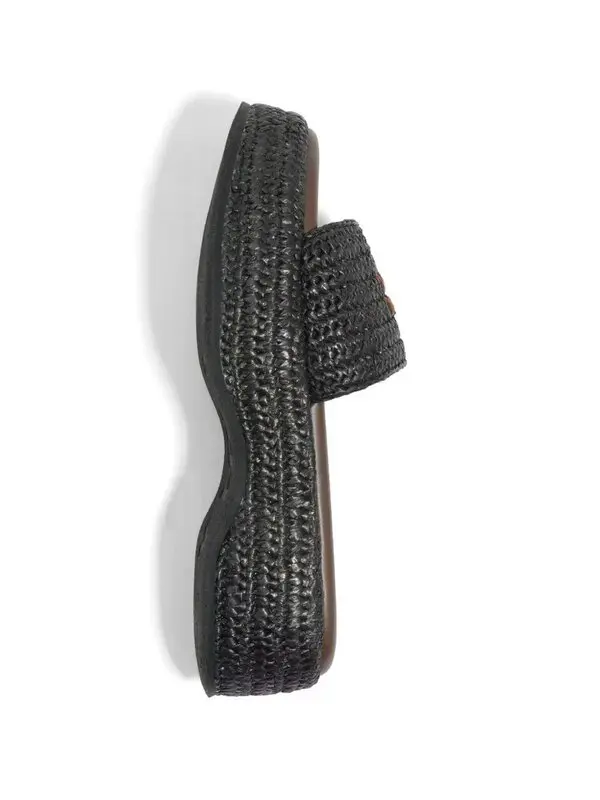 Bimba Y Lola Raffia Platform Sandals