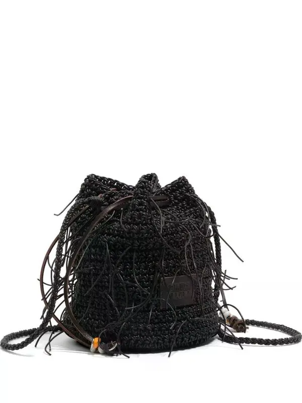 Bimba Y Lola Mini Plaited Leather Bucket Bag