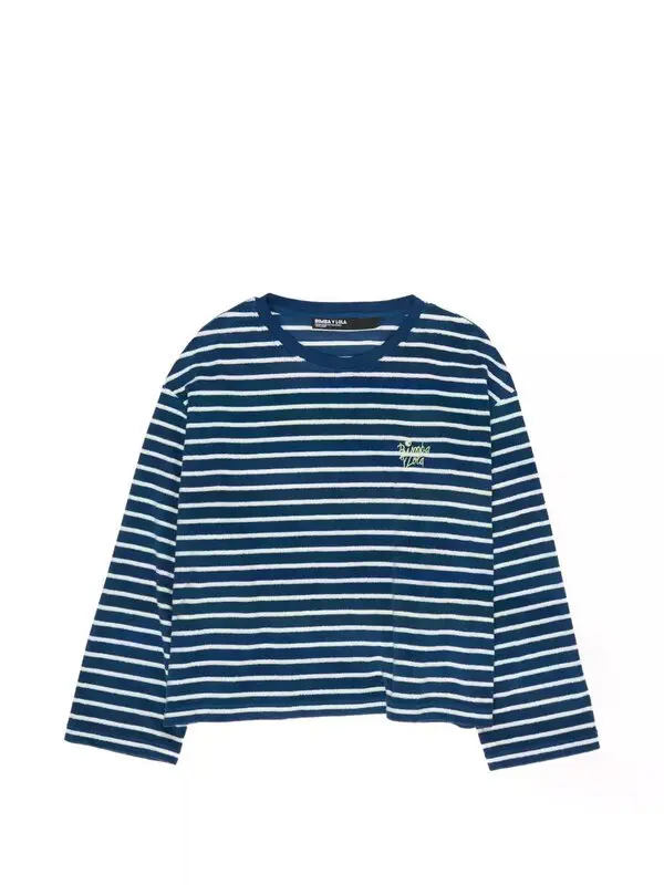 Bimba Y Lola Striped Long-sleeved T-shirt - Blue
