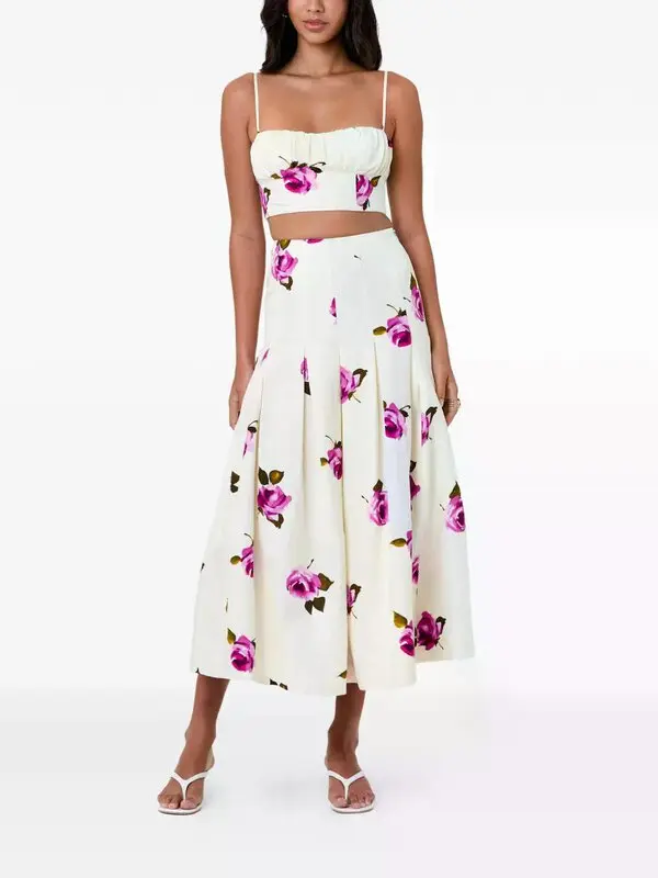 NICHOLAS Yulia Floral-print Spaghetti Strap Top